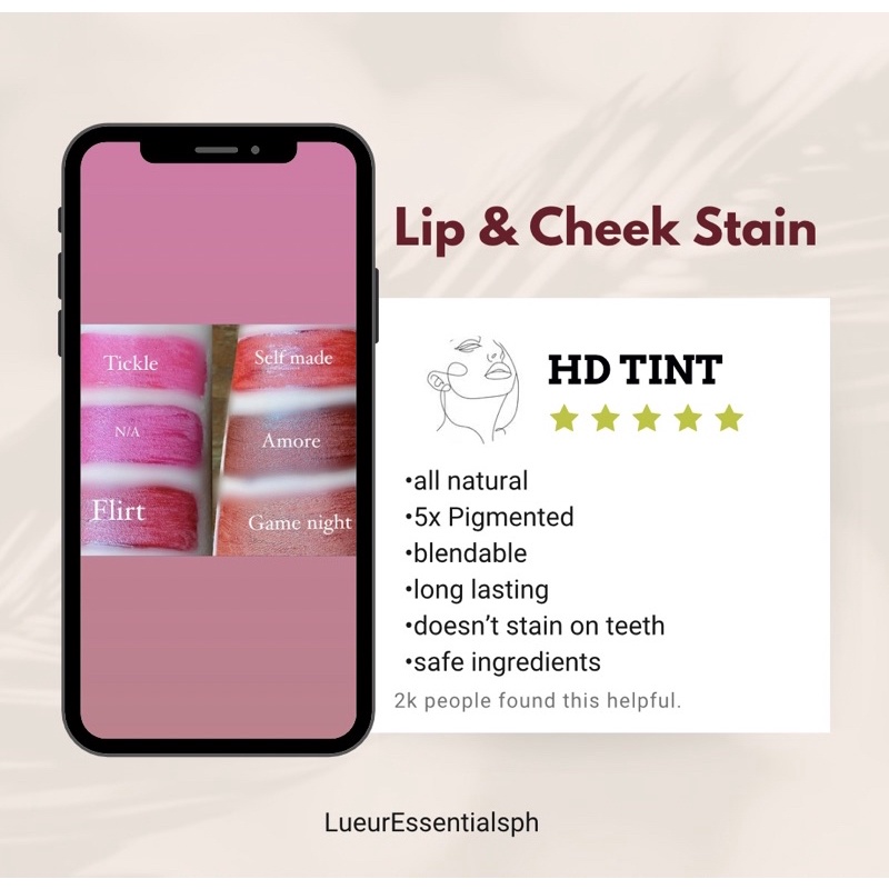 Lip and Cheek Stain. | Shopee Philippines