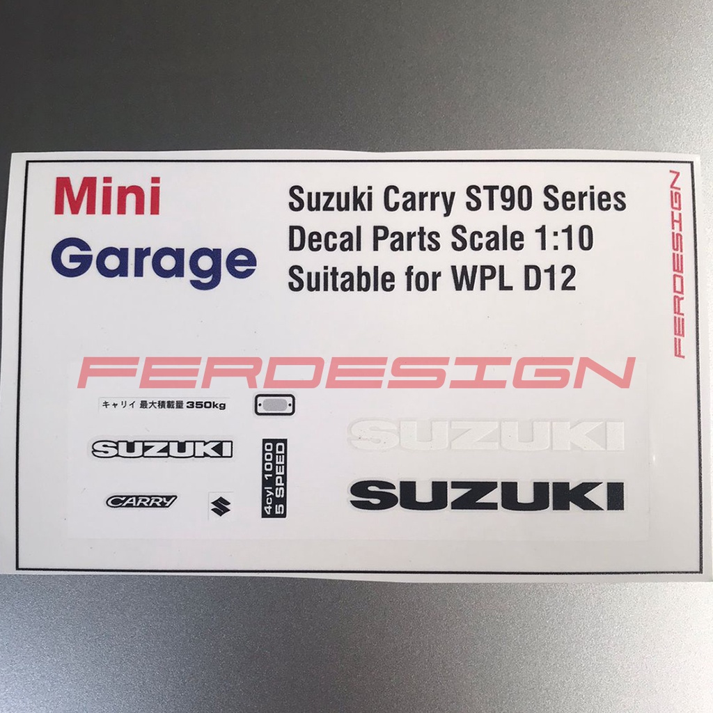 Sticker kit RC WPL D12 Suzuki Carry 1:10 Scale | Shopee Philippines
