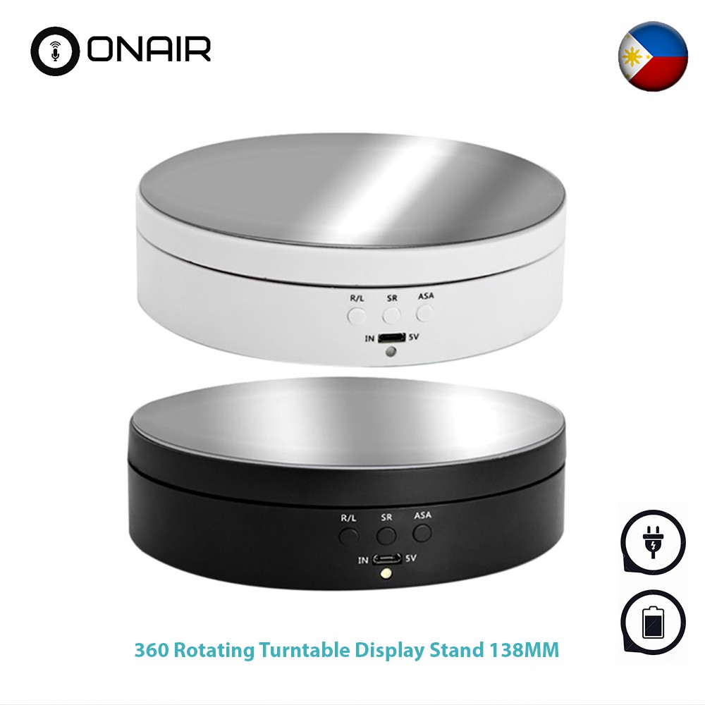 Rotating Display Stand 360 with FREE PVC Mirror 130mm 138mm 146mm ...