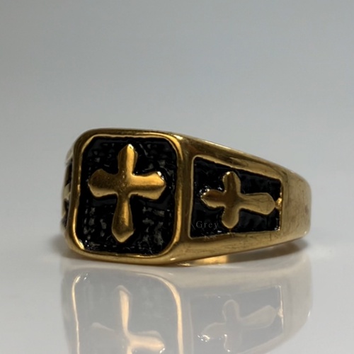 GREY Triple Cross Ring | Stainless Steel | Shopee Philippines