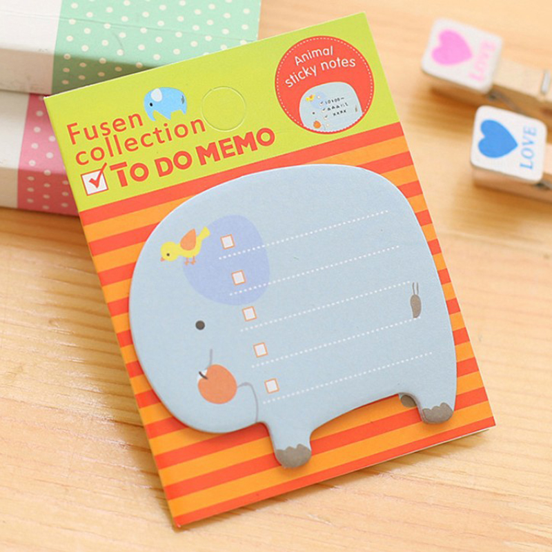 Cute Animal Sticky Notes Pastel Color Multicolor Note Marking Sticky ...