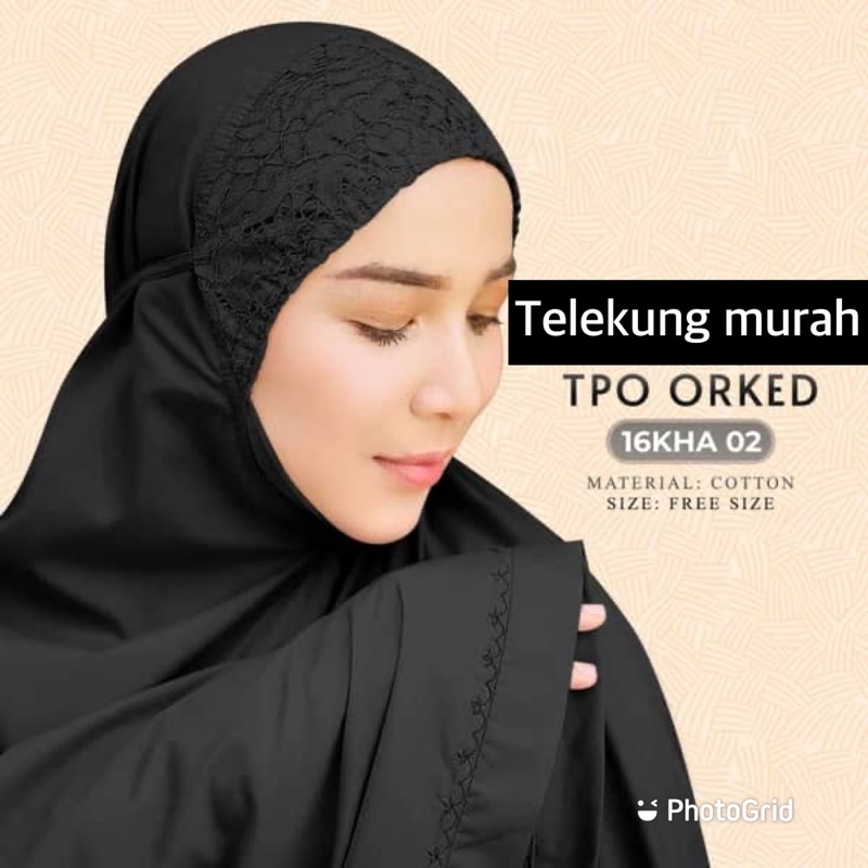 Telekung TPO ORKED Collection !!free wish card | Shopee Philippines