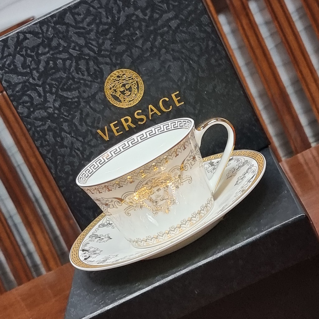 Versace Luxury Elegant Coffee teacup Cup and saucer Gift set Collection ...