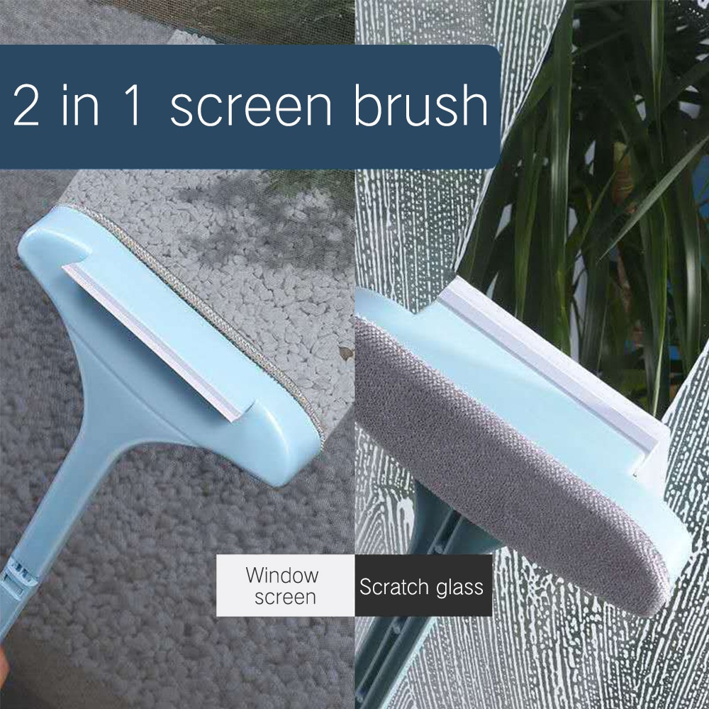 2 in 1 Window Screen Cleaner Glass Window Scraper Squeegee Wiper ...