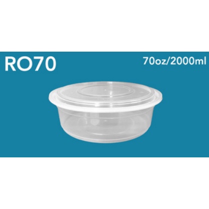 Plastic Microwaveable Container - Round - RO70 70 oz (10pcs / pack ...