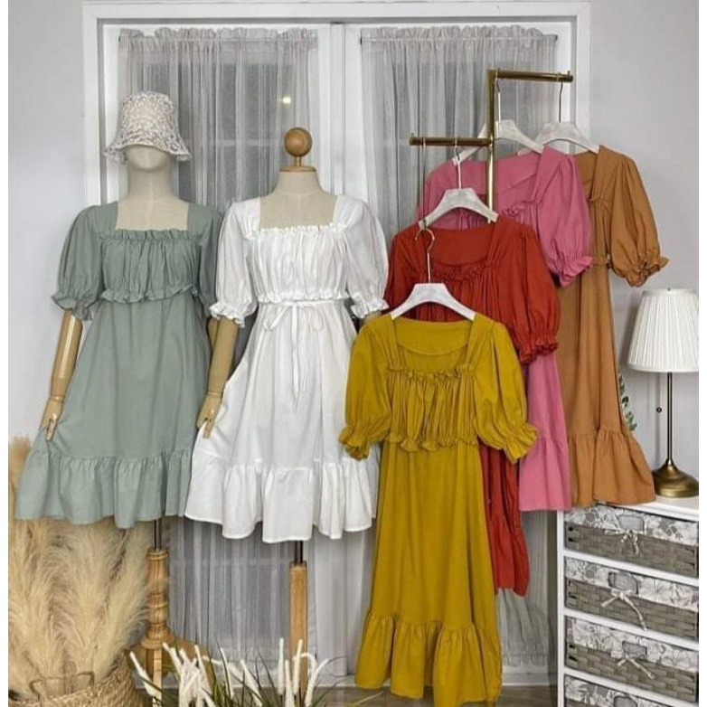 Bestida/Dress Puff Sleeve Medium to Large (original from Bangkok not ...