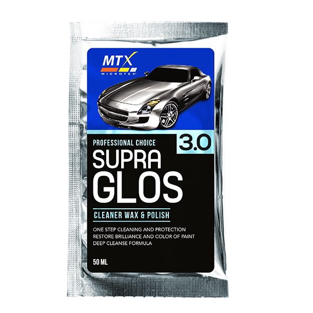 Microtex SupraGLOS 50ml Cleaner Wax & Polish (With Silicone, Wax ...