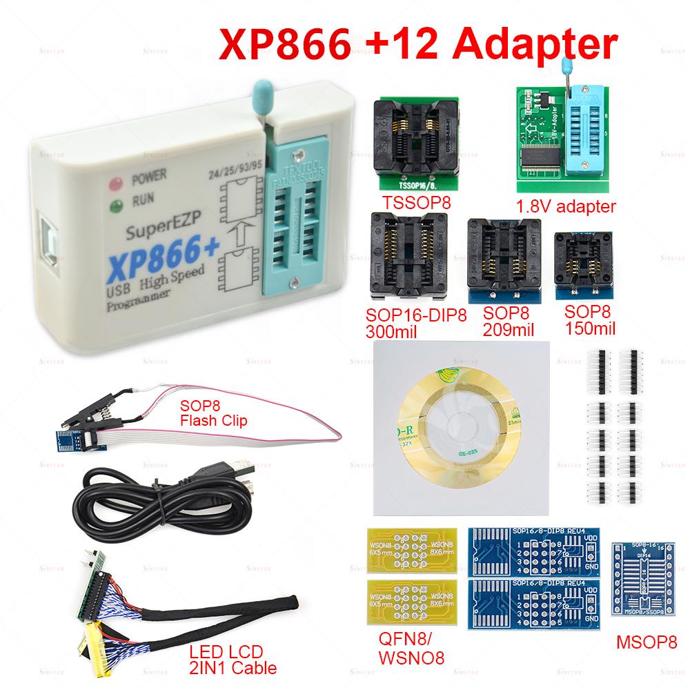 canon f 789sga Original XP866 USB SPI Programmer Full Set with 12 Adapter Sop8/16 Support 24 25 ...