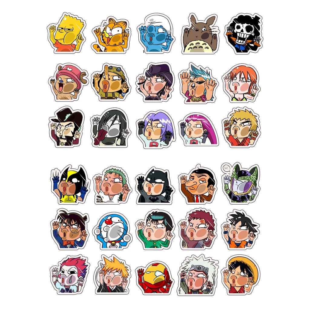 Glass Hit design Anime/Cartoon sticker box set (30-60 pcs stickers ...