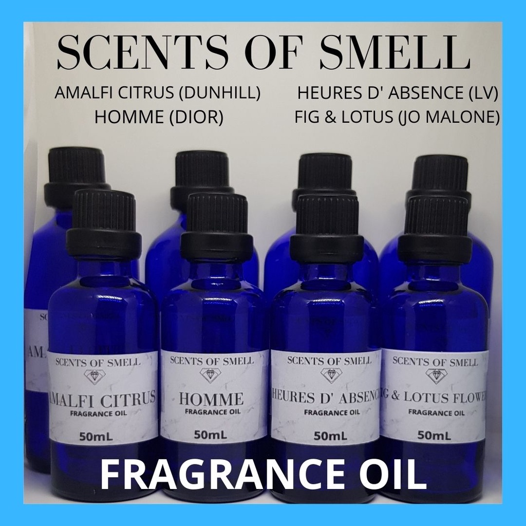 50mL & 100mL AMALFI CITRUS, HOMME, HEURES D' ABSENCE, FIG & LOTUS ...