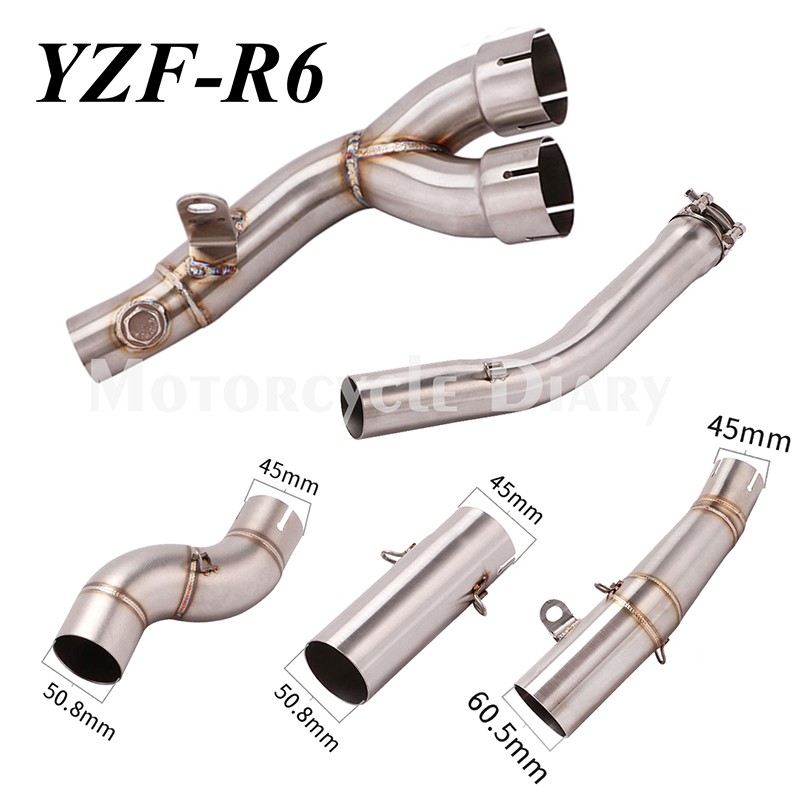 For Yamaha YZF R6 YZF-R6 1998-2019 Motorcycle Exhaust Racing Modified ...