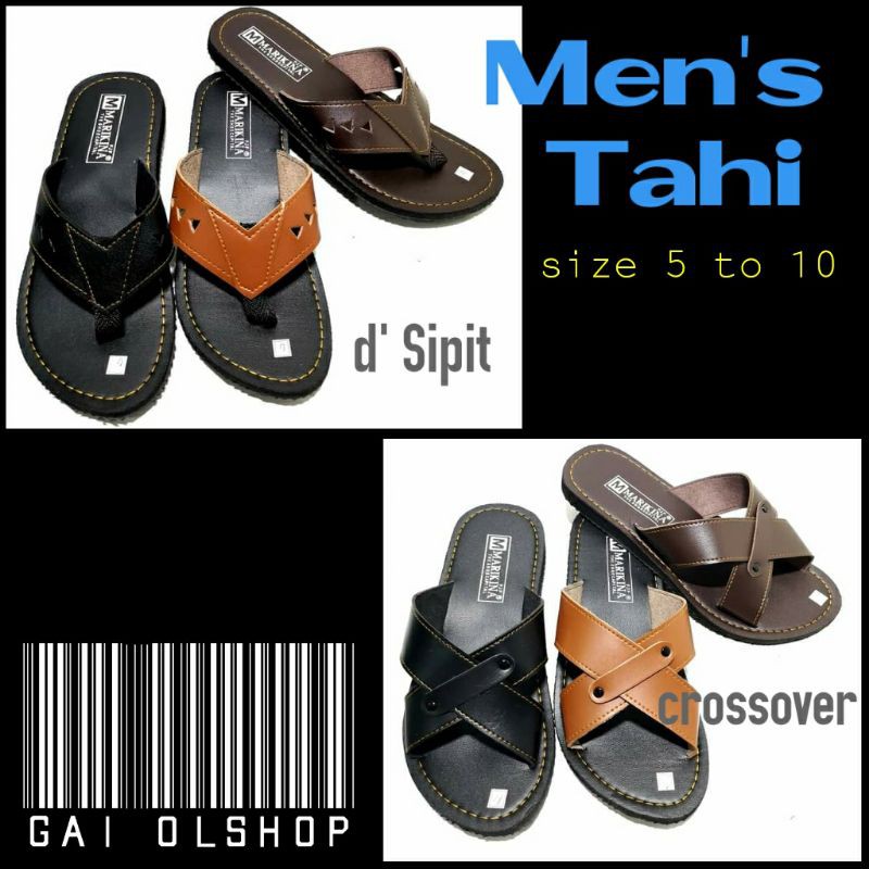 Men's Tahi Marikina Slippers (Cross over and d' sipit) | Shopee Philippines