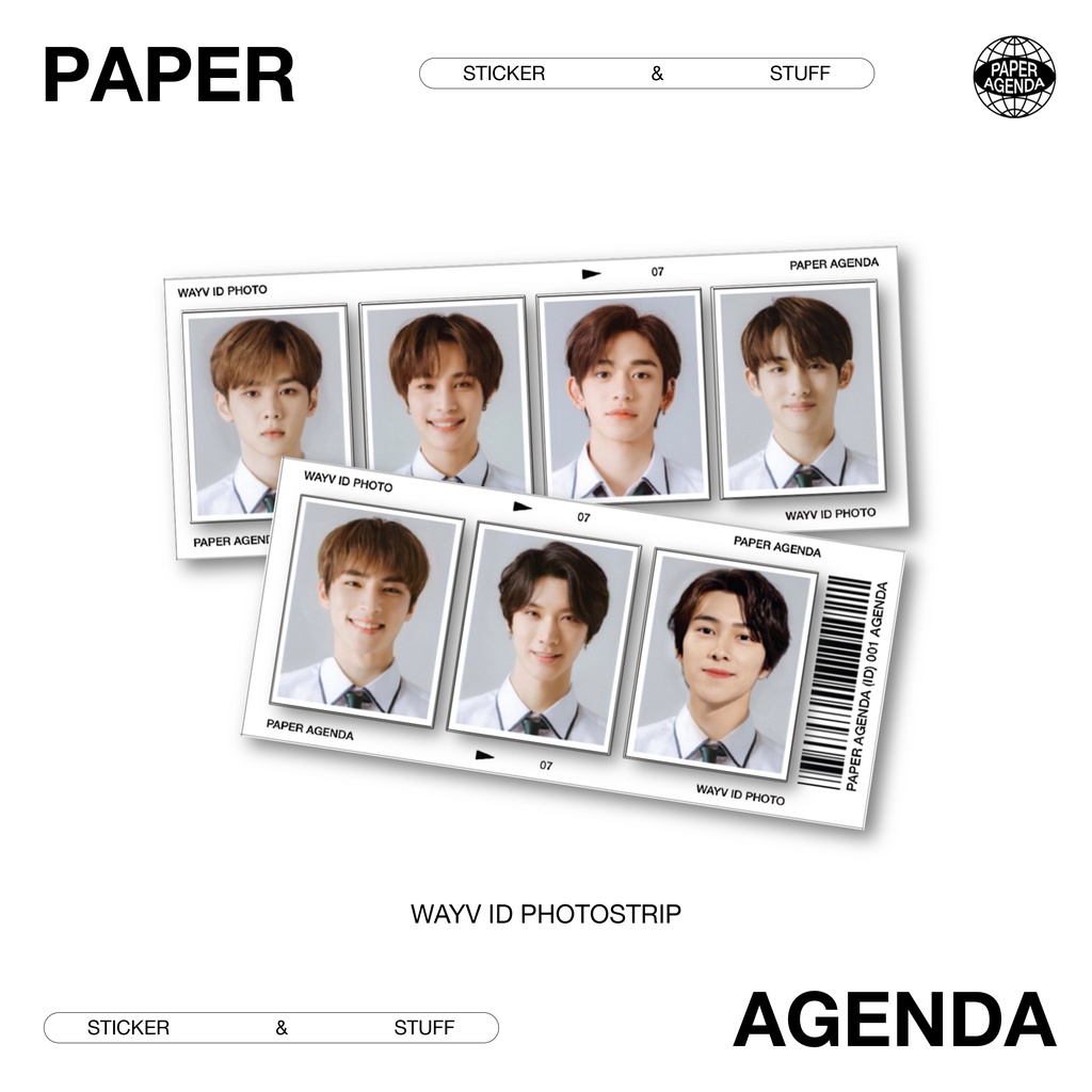 WAYV KPOP ID PHOTO STRIP Waterproof Vinyl Sticker Paper Agenda | Shopee ...