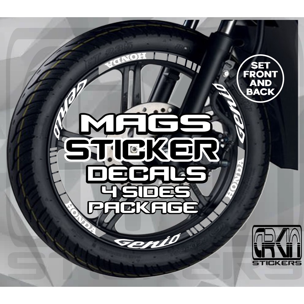 Honda Genio mags sticker decals set front and rear dsgn3 | Shopee ...
