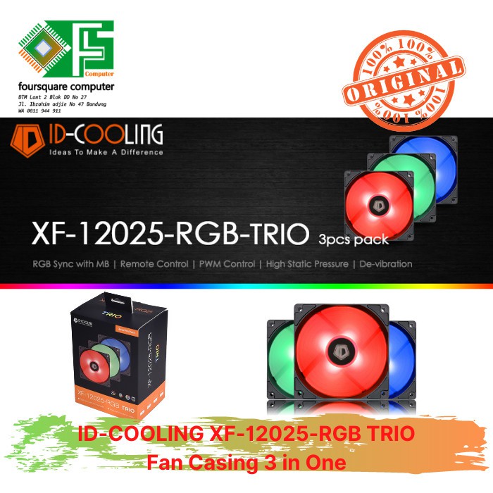 Id-cooling IDCooling XF-12025-RGB TRIO Fan Casing 12cm RGB Controller ...