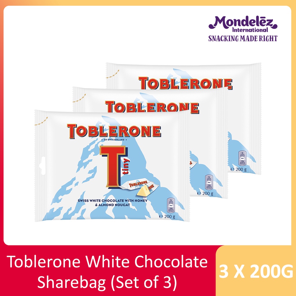 Toblerone White Mini 200g Set of 3 | Shopee Philippines