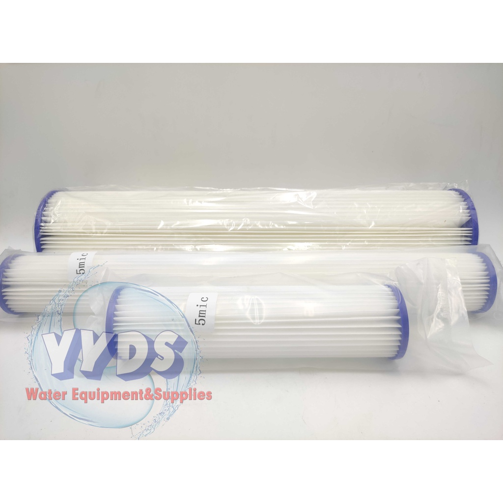Pleated Washable Reusable Water Filter 10SL/20SL Inches Slim 5Micron ...