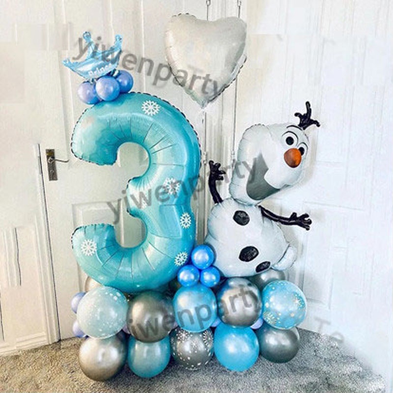 1Set Disney Frozen Olaf Aluminium Foil Balloons Set Kids Birthday Arch ...