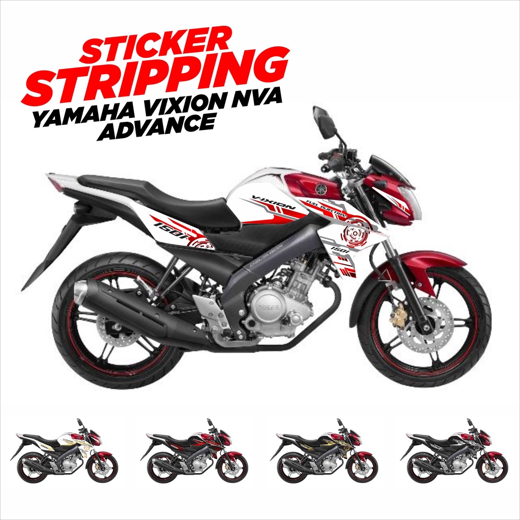 Yamaha New Vixion Advance NVA Striping Decal Sticker AR-07 glossy ...