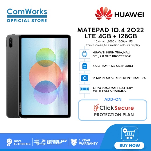 ComWorks Official Store | Huawei Matepad 10.4 2022 LTE | 4GB /128GB ...
