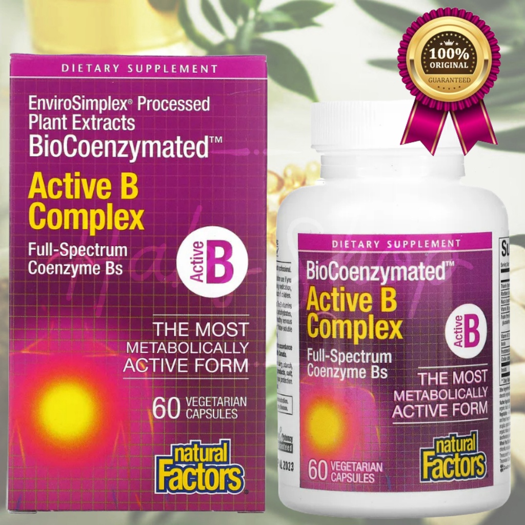 Natural Factors, BioCoenzymated, Active B Complex, 60 Vegetarian ...