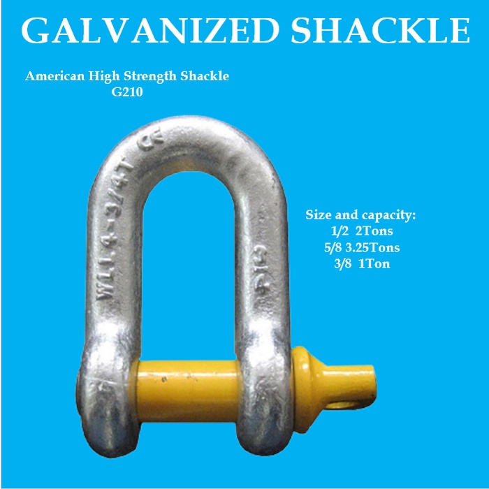 Shackle Galvanized Anchor Shackles 1T 2T 3.25T Carbon Steel Shackle US ...