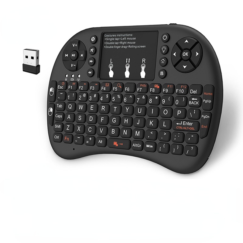 Gotoogo Mini Wireless Keyboard Backlit 2.4ghz English Air Mouse With ...