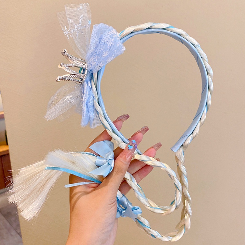 Deamos Elsa Cosplay Weaving Braid Tangled Kids Rapunzel Headband ...
