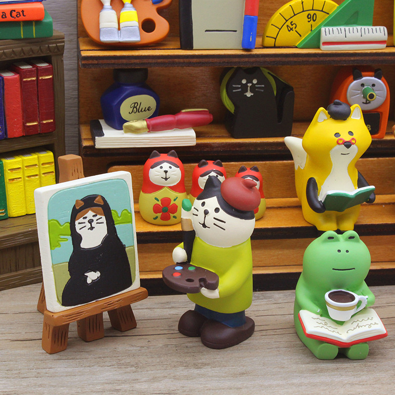 Miracleson Reading scene stationery easel Japanese miscellaneous goods zakka decole small ...