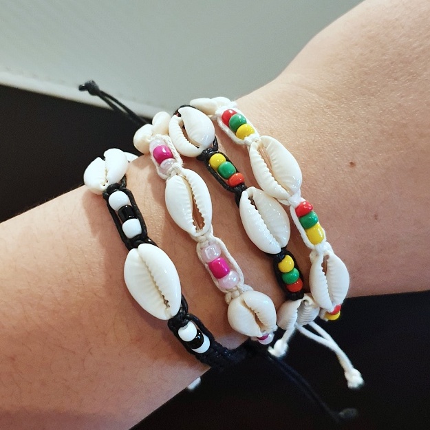 Rasta Jamaican Bohemian Boho Hippie Shell Beach Bracelet Anklet (I ...