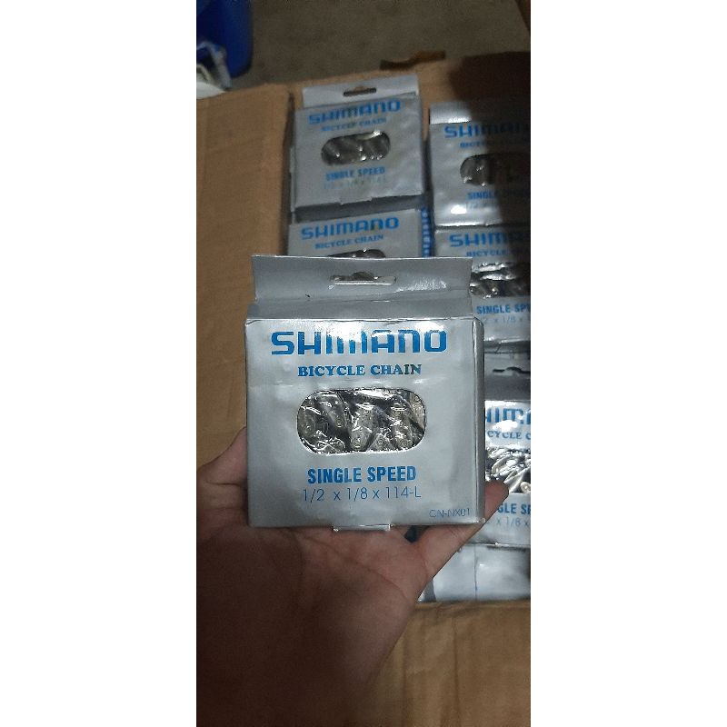 shimano OLIVE chain singlespeed 114links 450 pesos | Shopee Philippines
