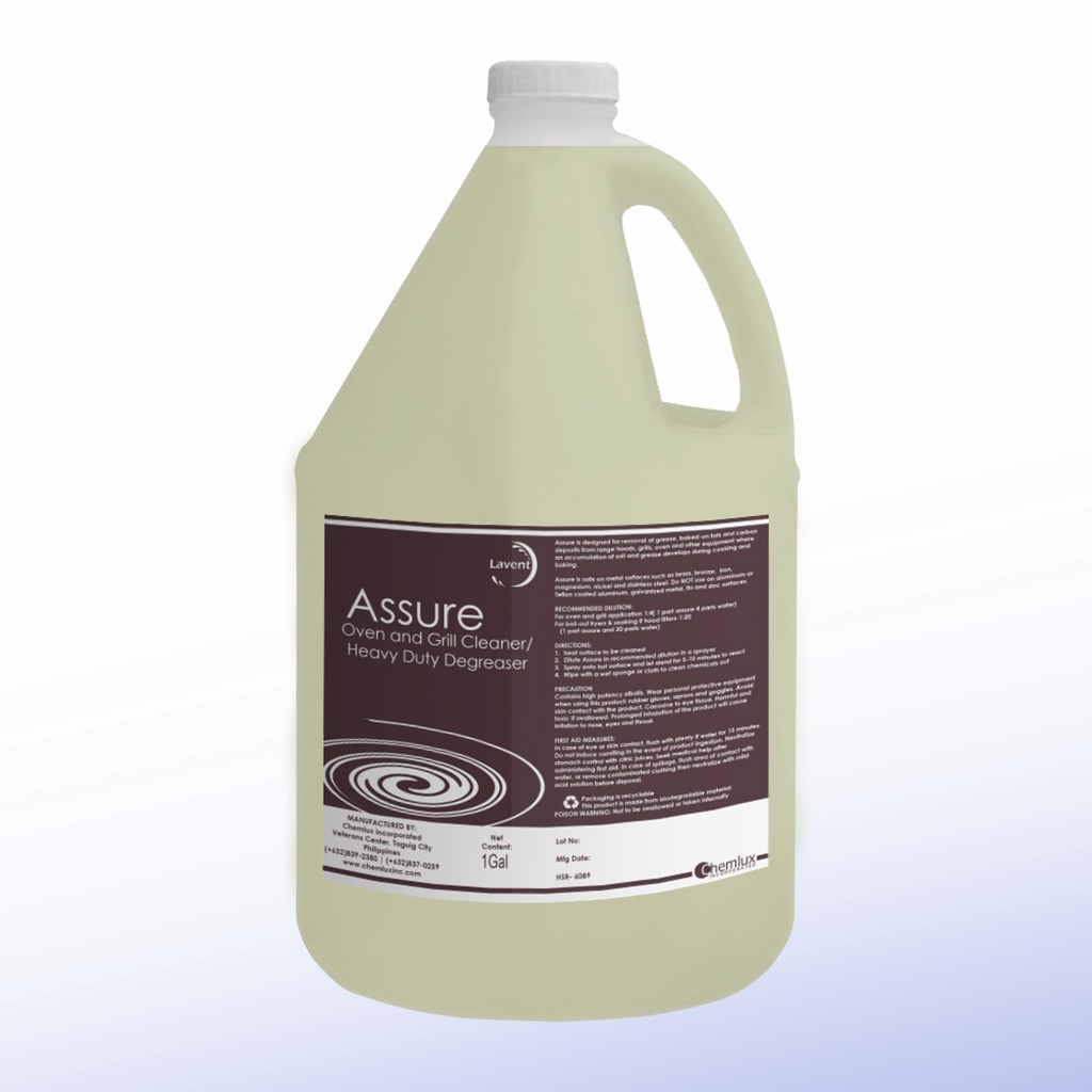ASSURE Oven and Grill Cleaner, Heavy Duty Degreaser 1-Gallon (3.8Liters ...