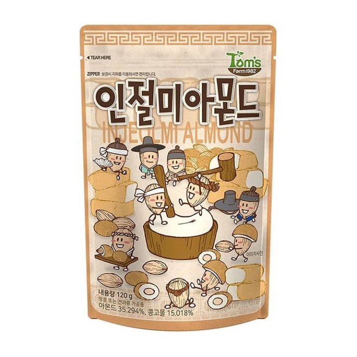 HBAF / Tom's Farm Korean Honey Butter Almond / 120g / Baked Corn / Wasabi / Tiramisu / Cookie ...