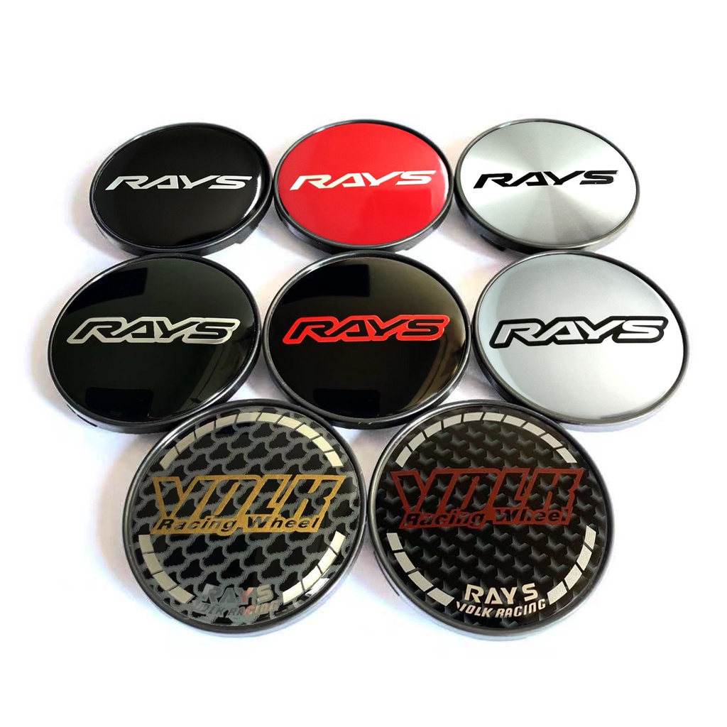 4pc 59mm Outsize 51 Innersize Rays Wheel Center Cap Black Modified ...