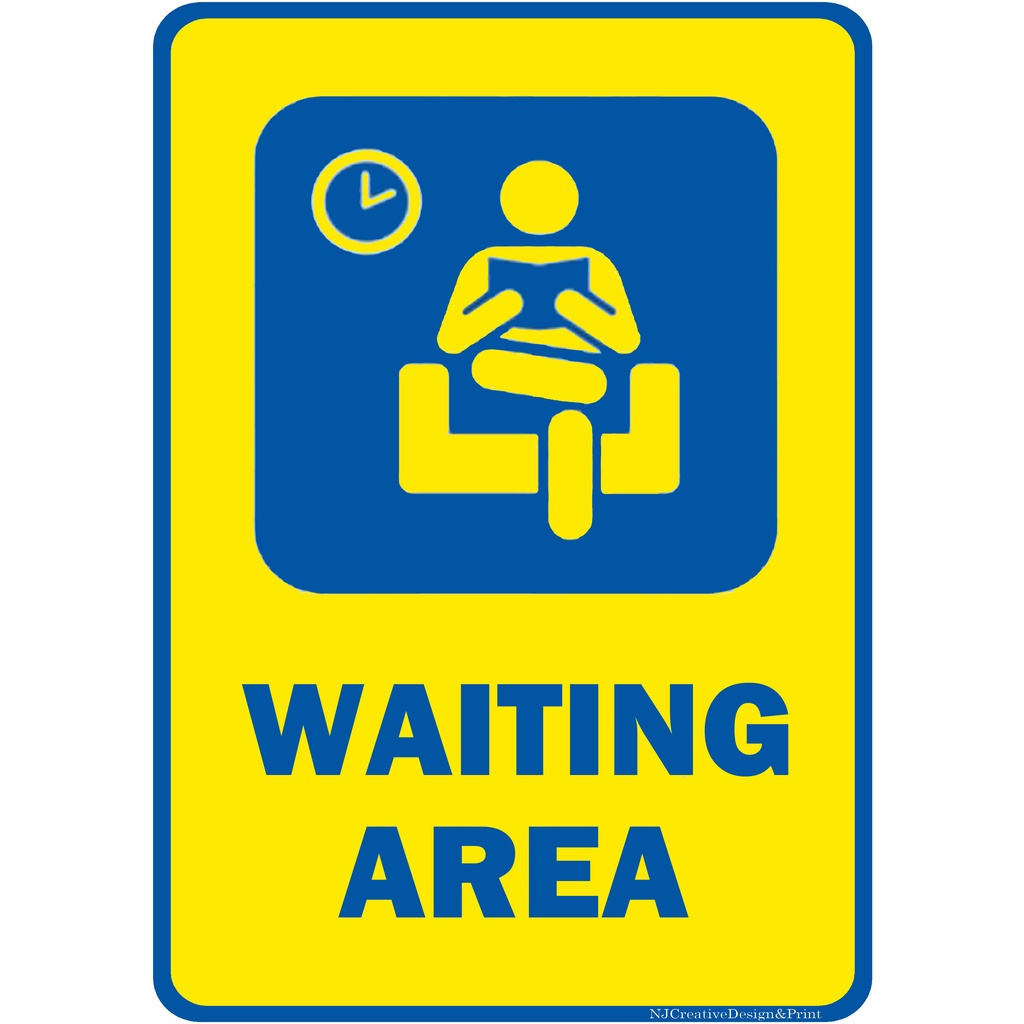 Waiting Area Signage A4 Size | Shopee Philippines