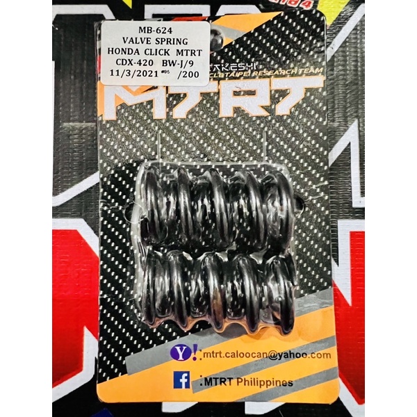 MTRT RACING VALVES SPRING 5 TURN/ 6TURN MIOI125/MSI125/CLICK125I ...