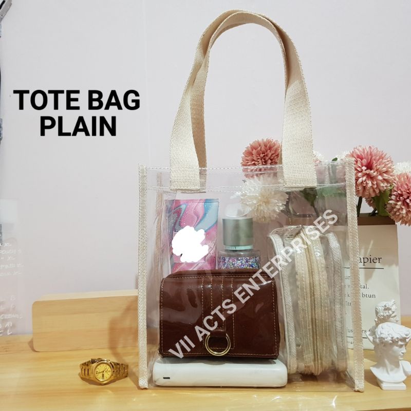 TRANSPARENT TOTE BAG COTTON STRAP (PERSONALIZED) | Shopee Philippines