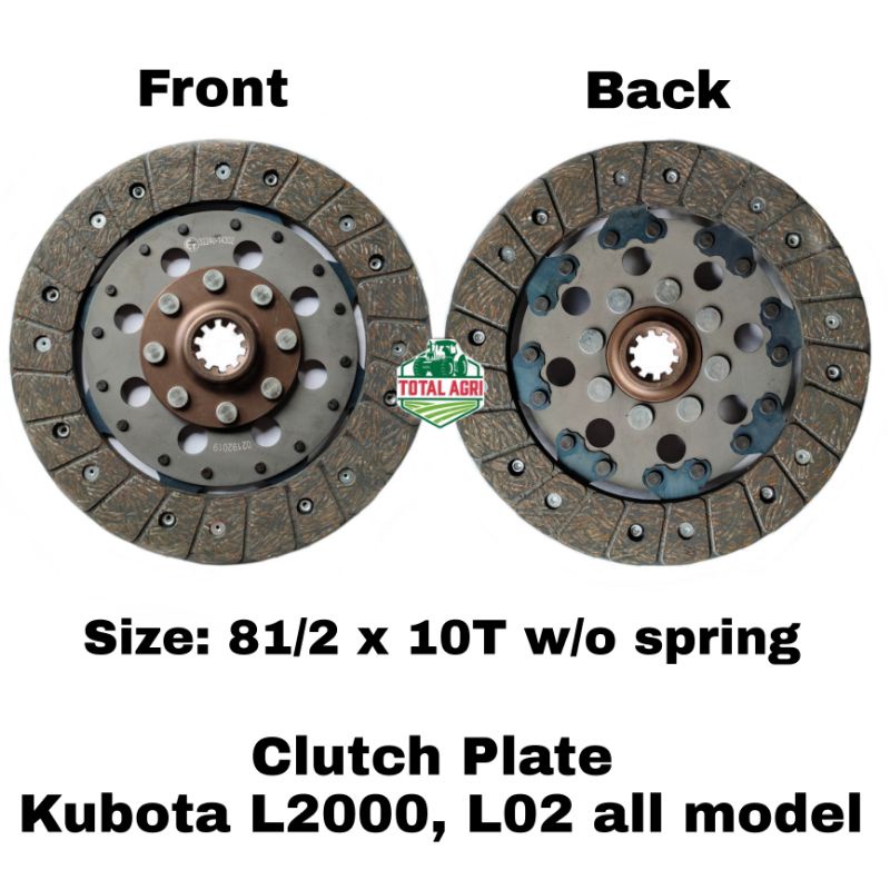 Clutch Plate Lining 8 1/2 x 10T w/o Spring Eurotech Brand Kubota ...