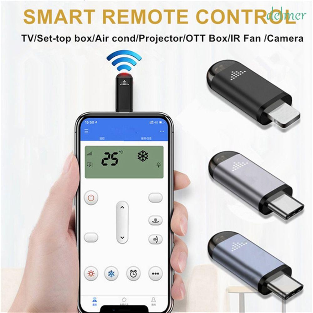 DELMER Universal TV Remote Control Type-C Plug Appliances Adapter Phone ...