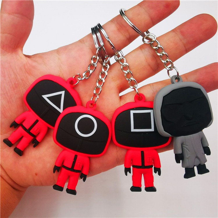Winzige Squid Game Keychain Glliter Cute Keychain Peripheral Squid Game ...