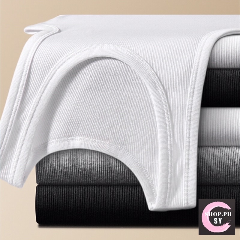 Plain Ribbed knitted Sando for Men Plus size(Slim Fit) | Shopee Philippines