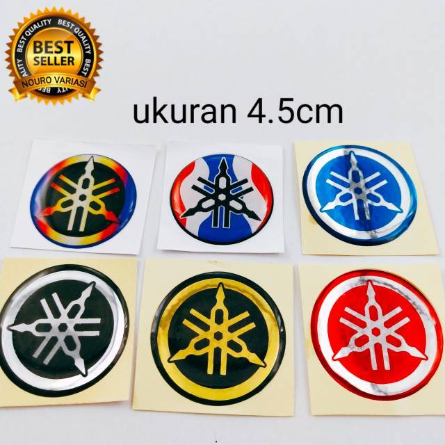 3d embossed emblem, yamaha RX KING NMAX AEROX gold tuning fork logo ...