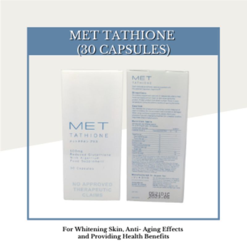 Met Tathione 500 Reduced Glutathione 30 Capsule | Shopee Philippines