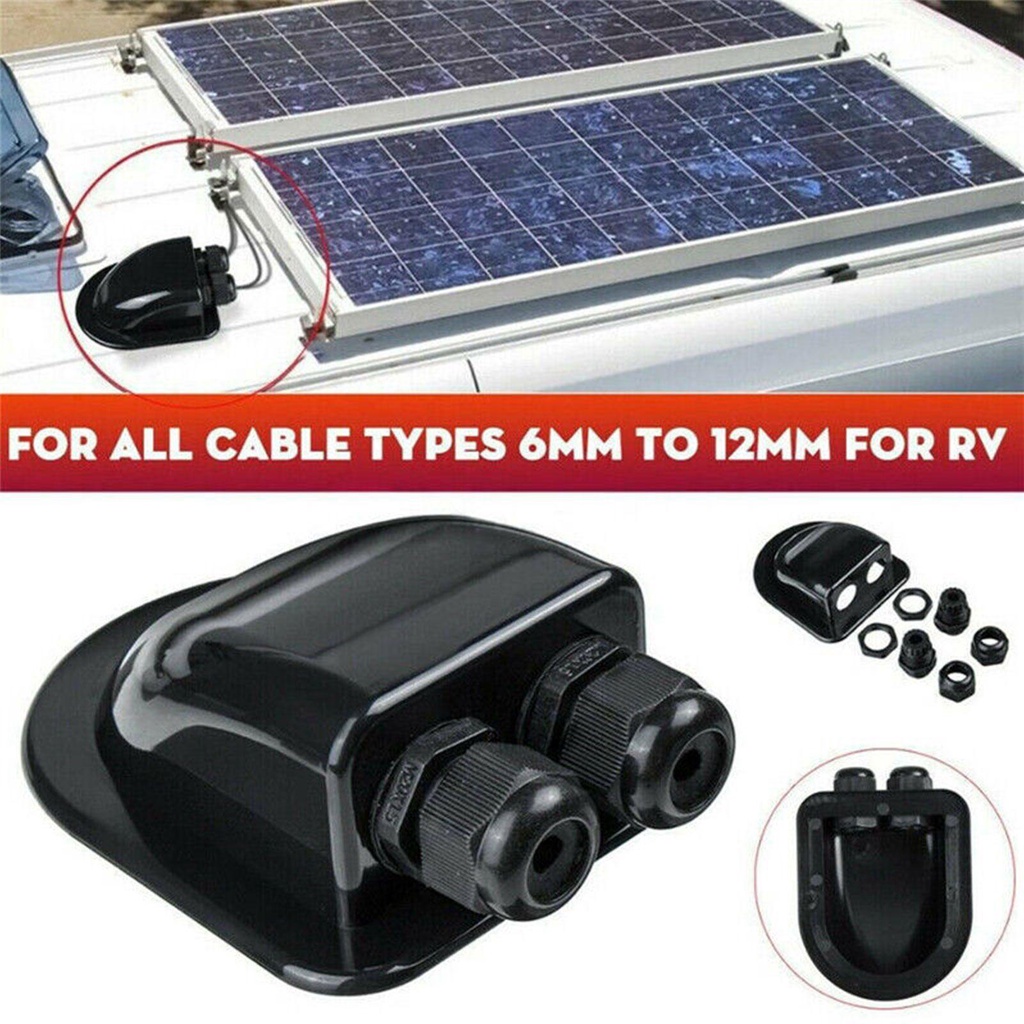 Double Wire Entry Gland Box Solar Panel Roof Wire Entry Cable RV Box ...