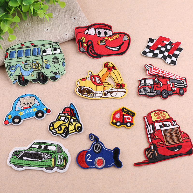 According Embroidery Cap embroidered cloth shovel car stickers affixed ...