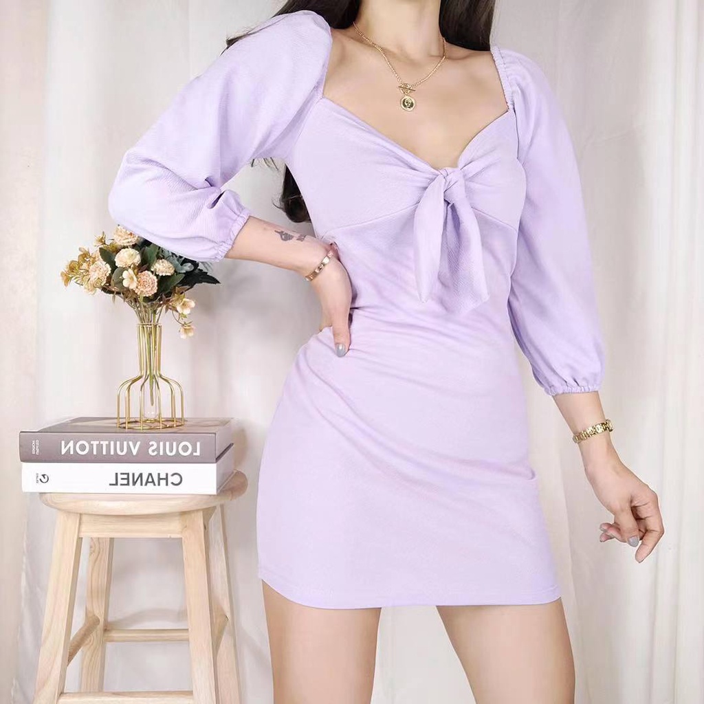 SS Tony Puff Sleeves Dress Long Sleeve Dresses | Shopee Philippines