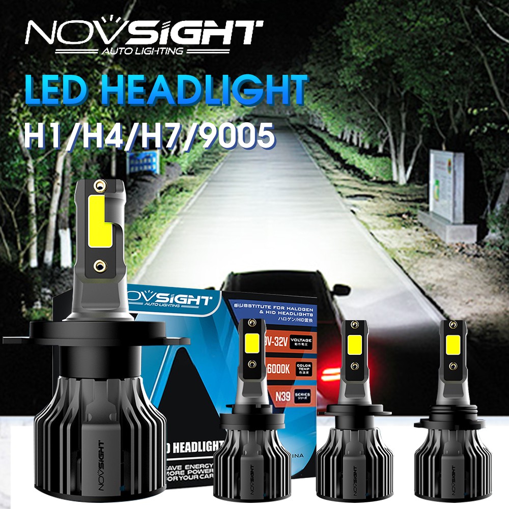 Novsight Led Car Lamps Headlight H4/H7/H1/9005 10000lm Pair Fog Light Bulbs 1 Year Warranty ...