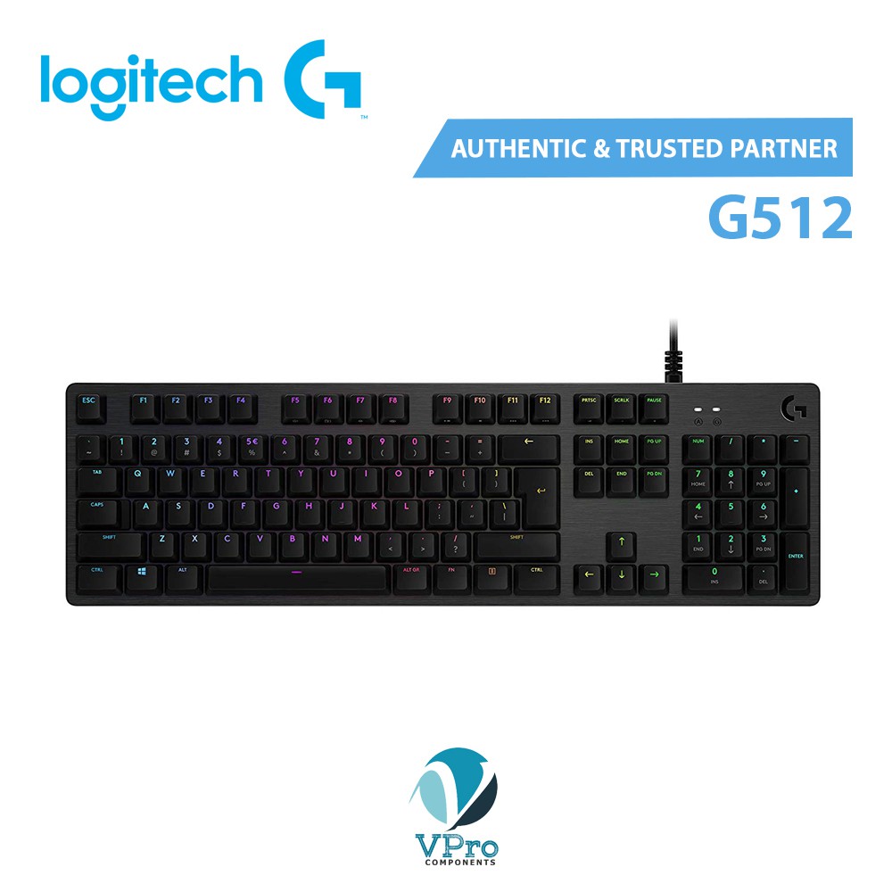 Logitech G512 Carbon Romer-G Linear Switch RGB Mechanical Gaming ...