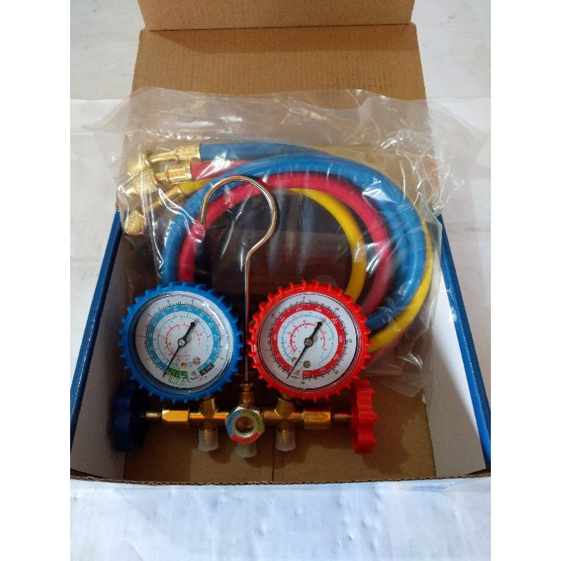 20pcs | 1Box | Manifold Gauge | Brass Manifold Gauge Set with Hose for ...