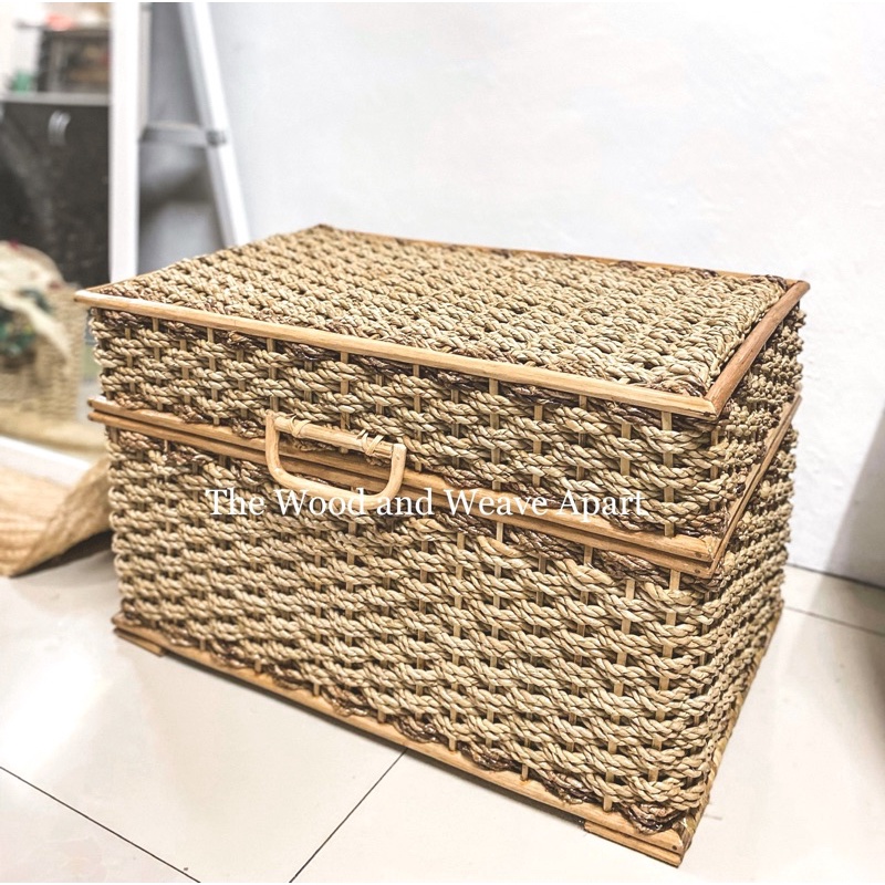 Big Rattan Basket Baul - Large Buri Native Storage Orgainizer or as ...